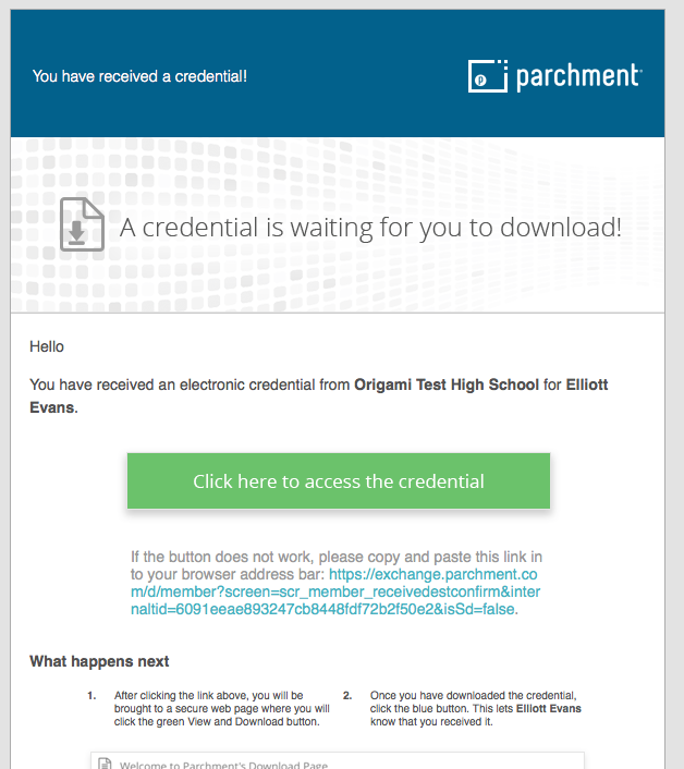 Receive documents electronically