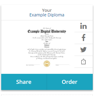 View, Download and Share your Digital Diploma, Certificate, or Badge